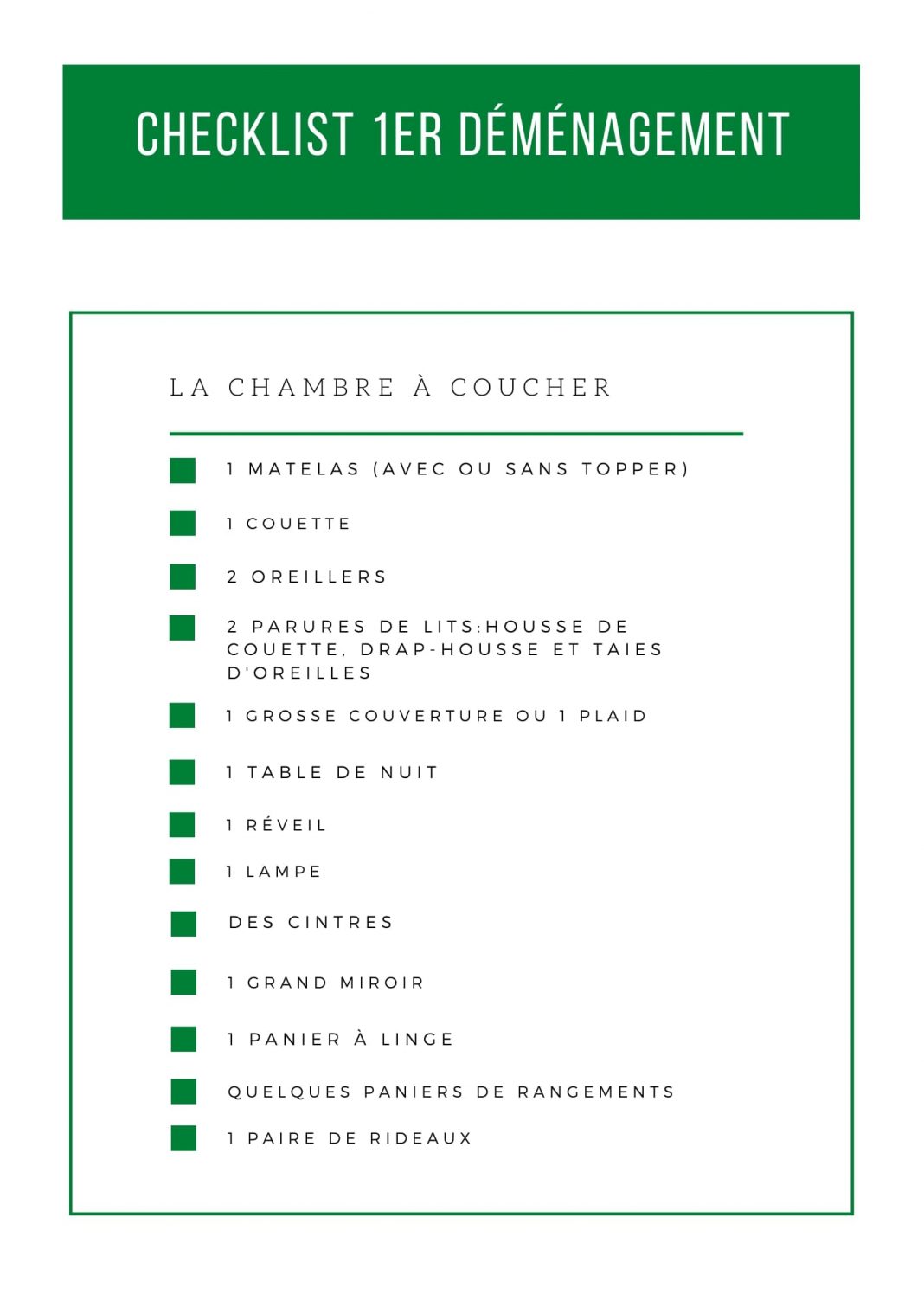 Check-list premier logement - MoveAgain